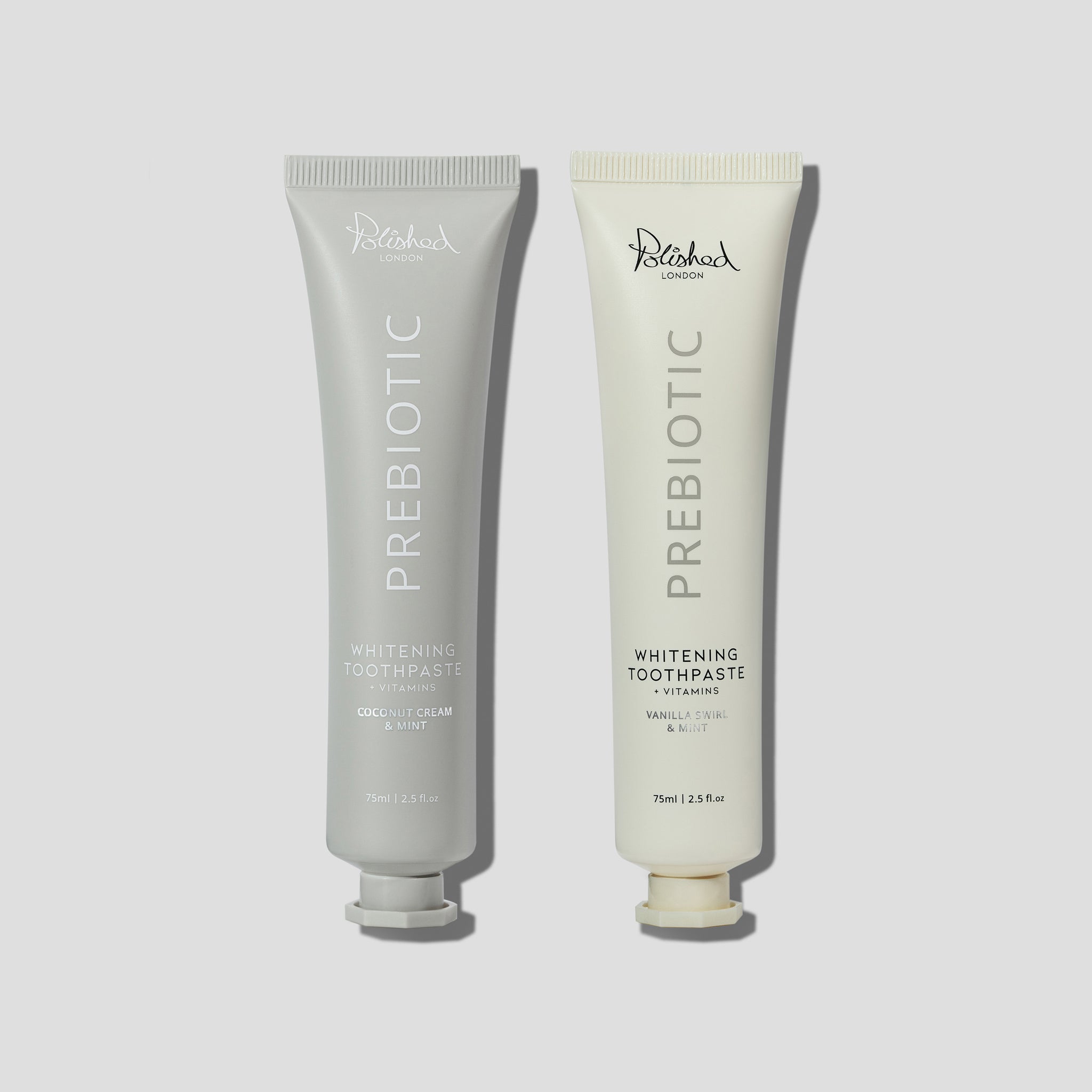 Prebiotic Whitening Toothpaste - Coconut Cream + Vanilla Swirl Duo Pac